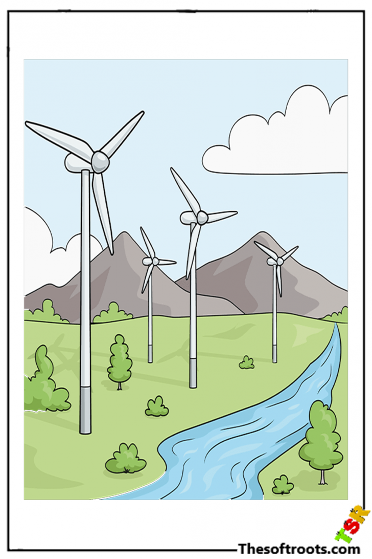 How to Draw Wind Turbines Drawing | GuestCanPost