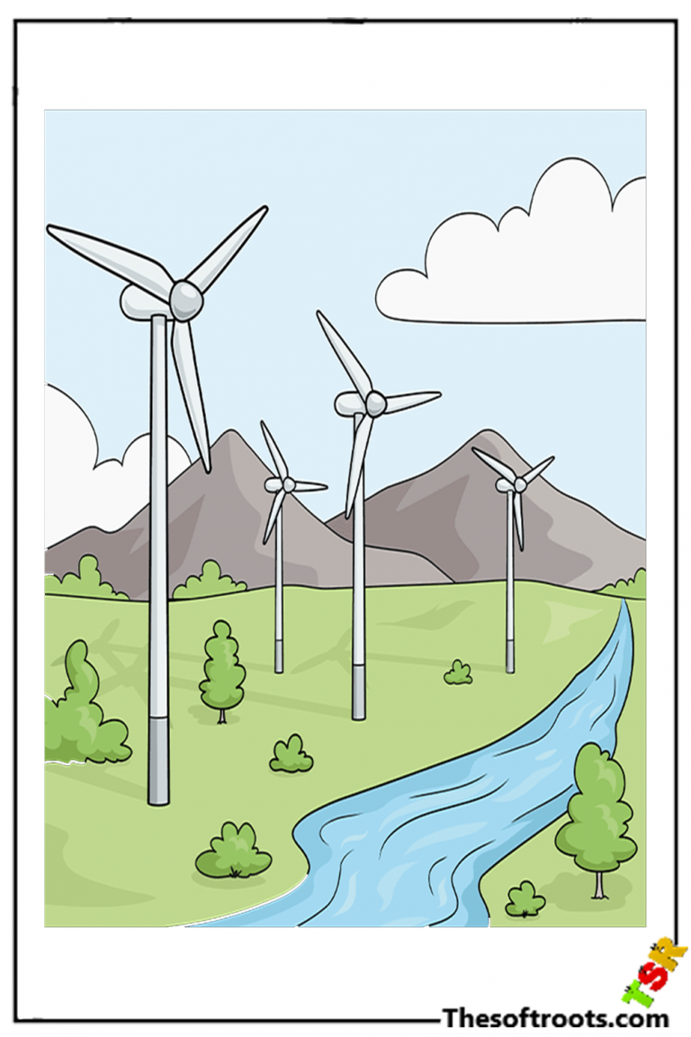 How to Draw Wind Turbines Drawing | GuestCanPost